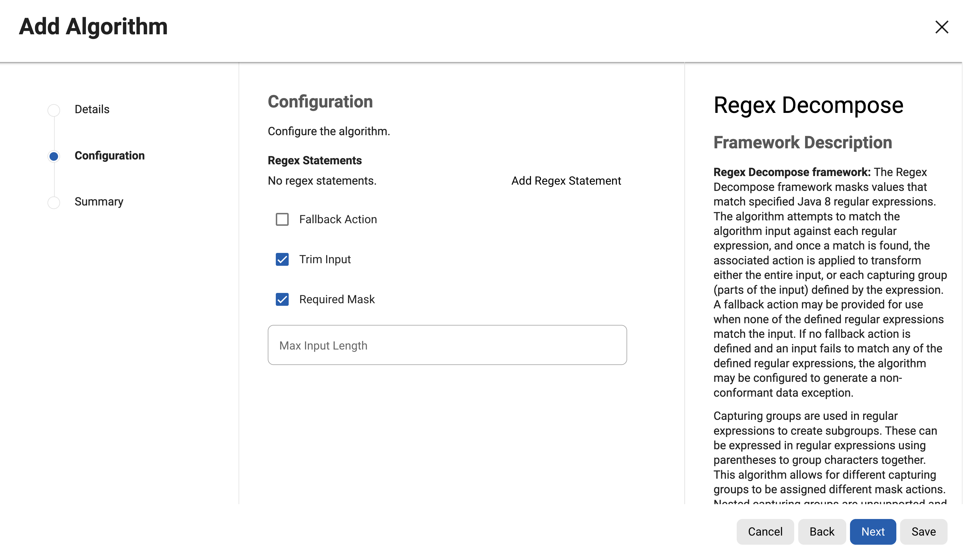 Regex Decompose (Algorithm frameworks)